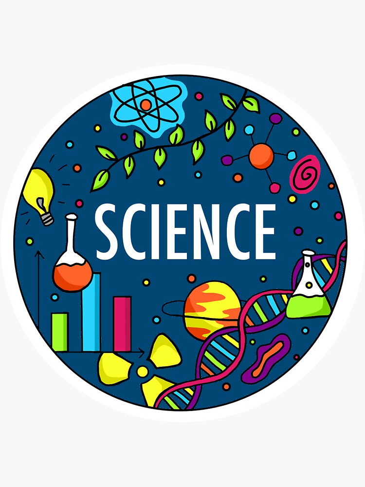 "Science (neon colors)" Sticker for Sale by ArianneBoutique | Redbubble