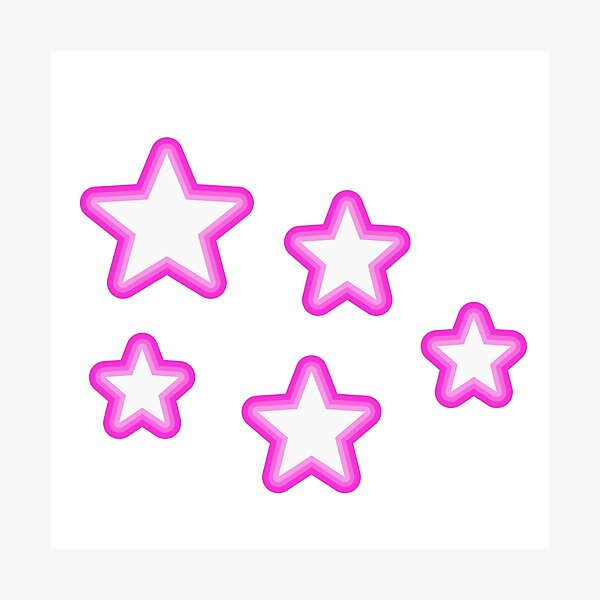 "Pink Stars Sticker Pack" Photographic Print for Sale by madyeva0116 ...
