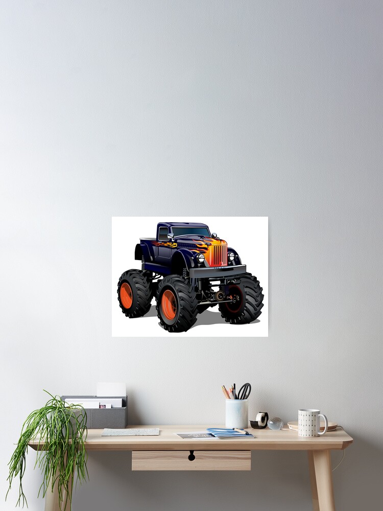 "Cartoon Monster Truck" Poster for Sale by Mechanick | Redbubble