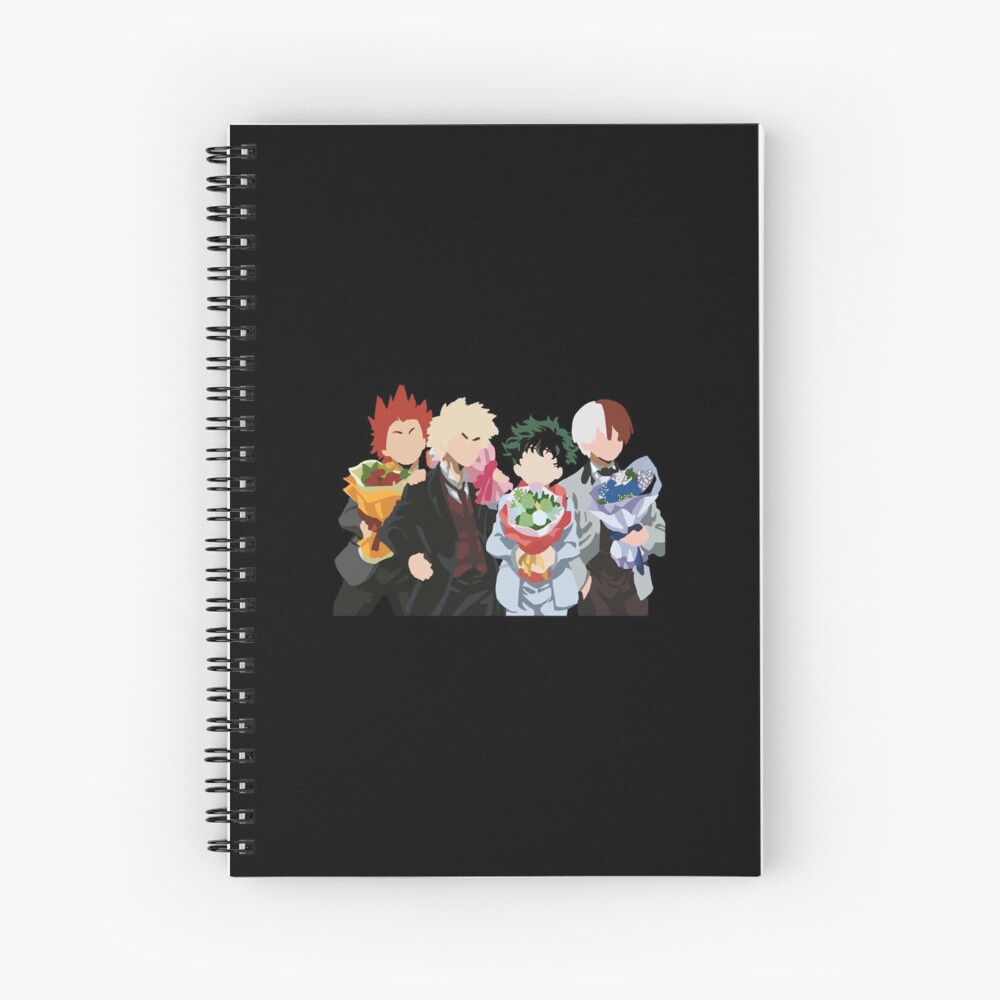 "Kirishima, Bakugo, Deku, Todoroki- My Hero Academia" Spiral Notebook ...