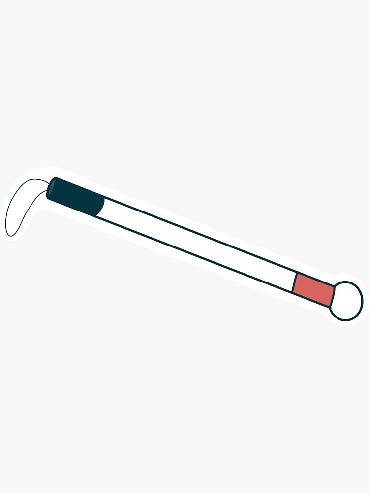 "Long White Cane" Sticker for Sale by EyeTeachTactile | Redbubble