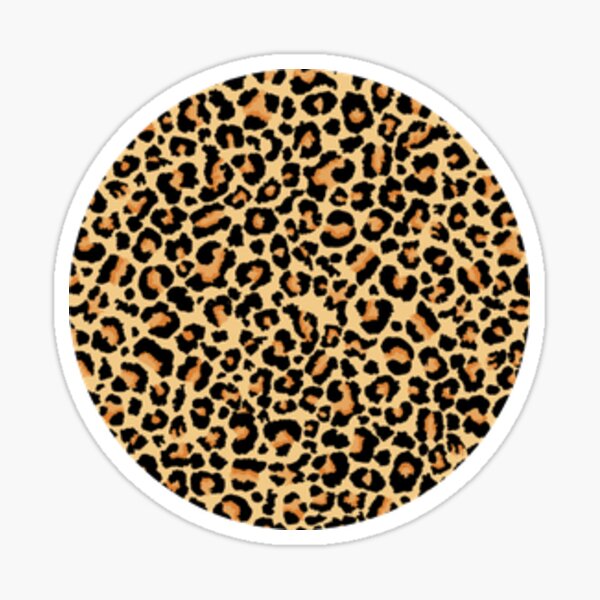 "cheetah print circle!" Sticker by Sarina-Saira | Redbubble