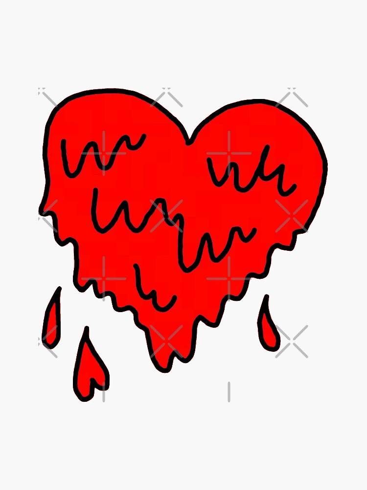 "Drip Heart" Sticker for Sale by julianabeaton | Redbubble