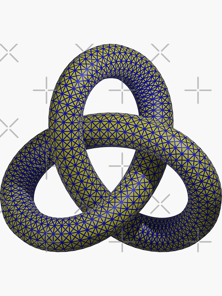 "Trefoil knot" Sticker for Sale by stefan-scholl | Redbubble
