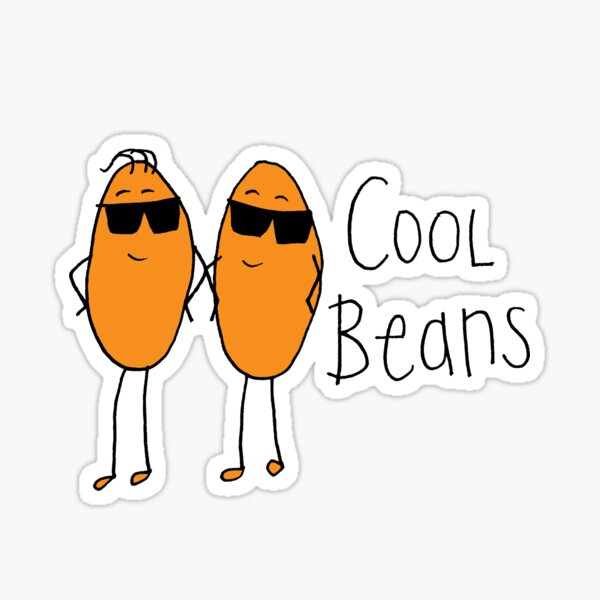 "Cool Beans" Sticker for Sale by Finecitydesigns | Redbubble