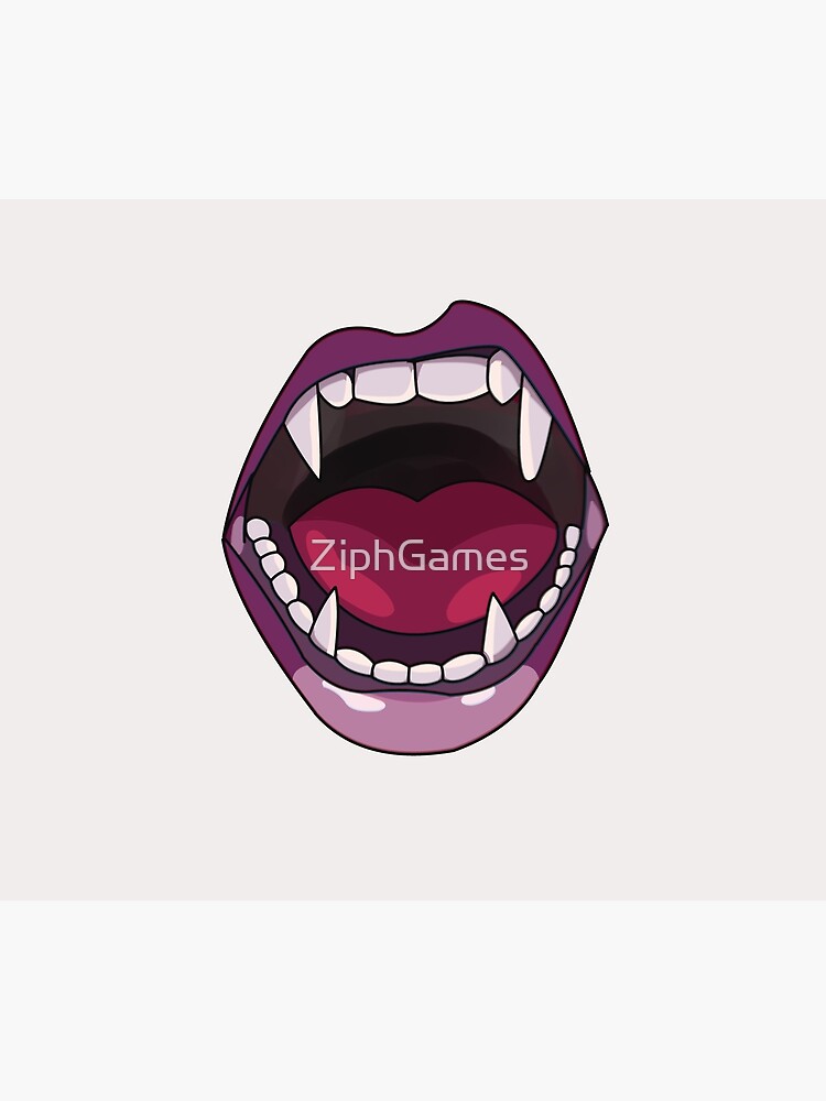 "vampire teeth - vampire mouth purple" Poster for Sale by ZiphGames ...