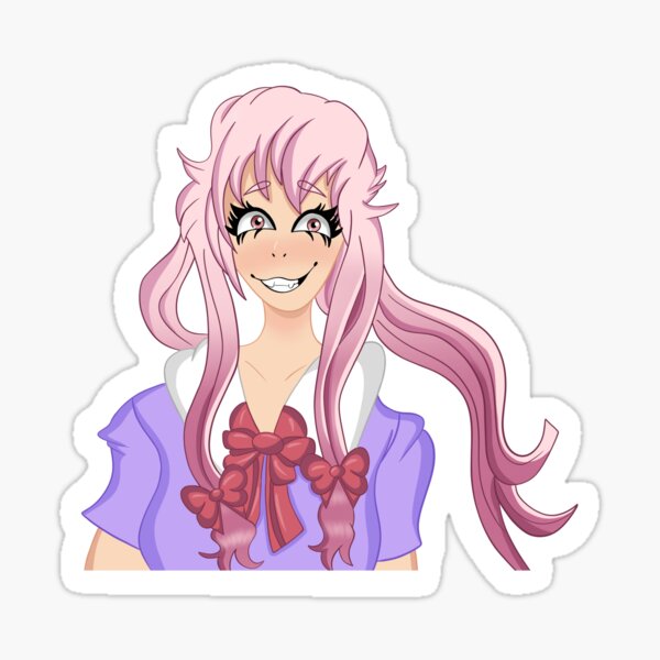 "Yuno Gasai- Mirai Nikki Fanart" Sticker for Sale by lunadoodless ...