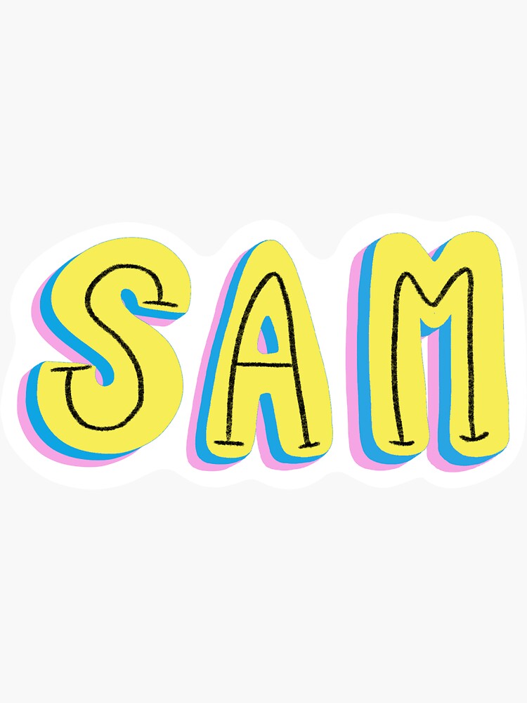 "SAM" Sticker for Sale by -samanthaleigh- | Redbubble