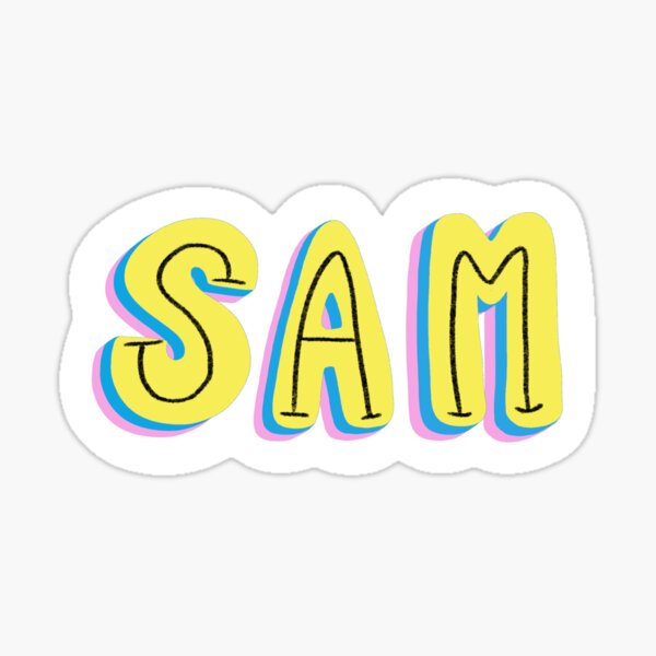 "SAM" Sticker for Sale by -samanthaleigh- | Redbubble