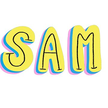 "SAM" Sticker for Sale by -samanthaleigh- | Redbubble