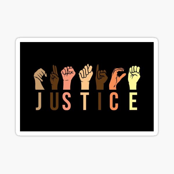 "Justice" Sticker for Sale by baeisbieber | Redbubble