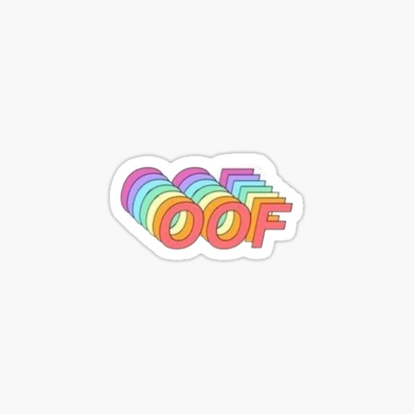 "Rainbow oof aesthetic sticker" Sticker by Maysa--N | Redbubble