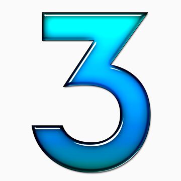 "Number three" Sticker for Sale by boogeyman | Redbubble
