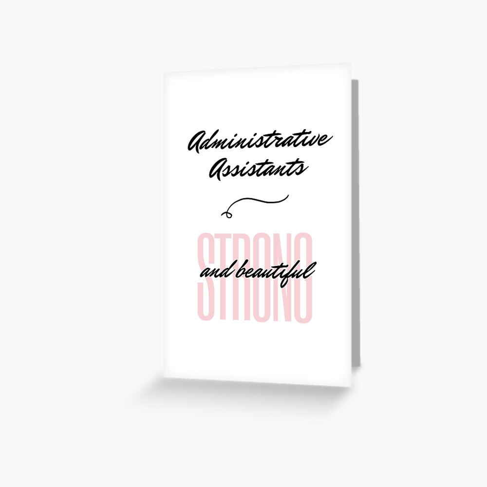 Tarjetas de felicitación «Asistente Administrativa fuerte y bella» de ...