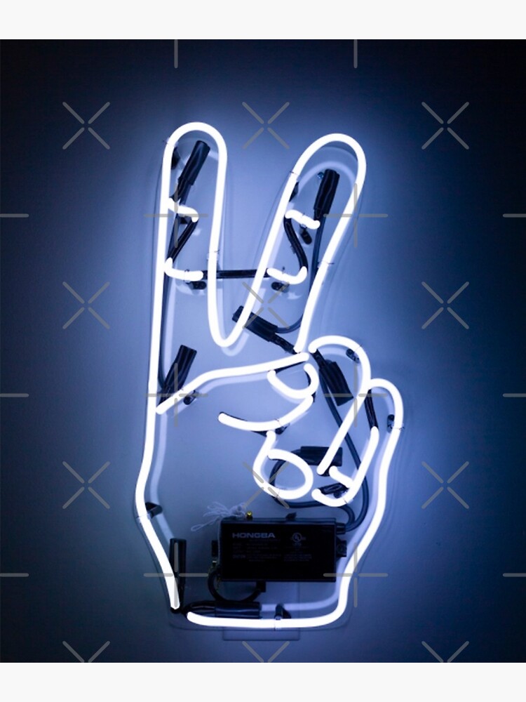 Neon Peace Sign Wallpaper