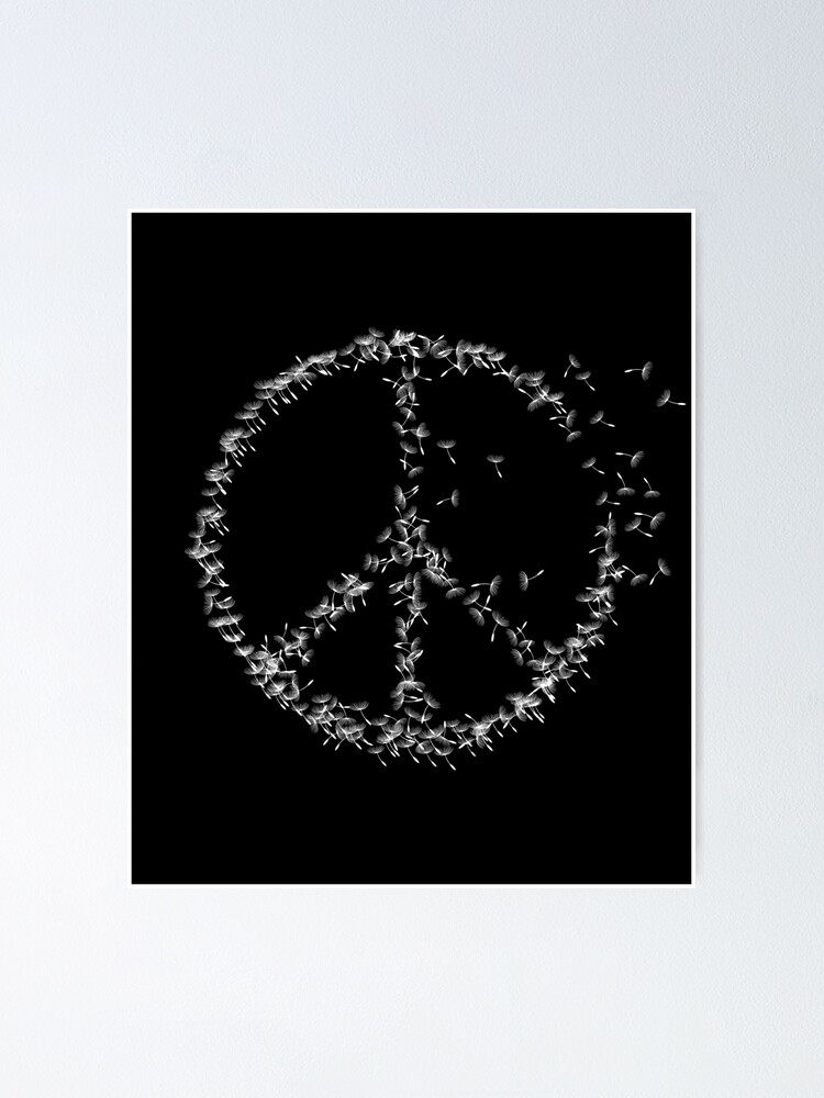 "Dandelion Peace Symbol" Poster by alwe-designs | Redbubble