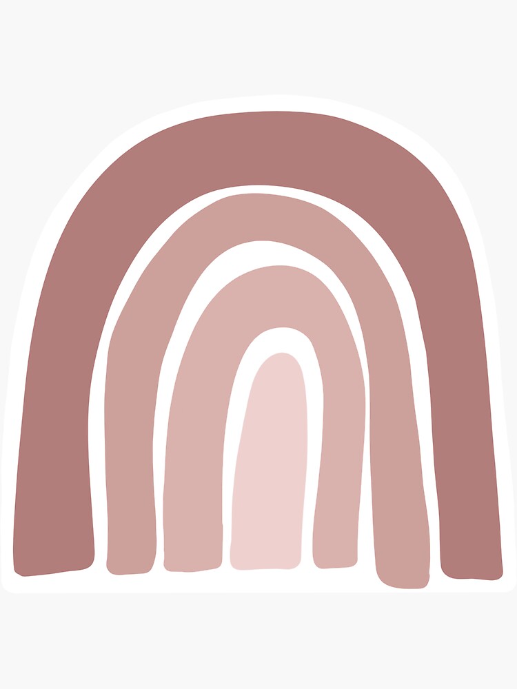 "Simple Pink Rainbow" Sticker by prebishs | Redbubble