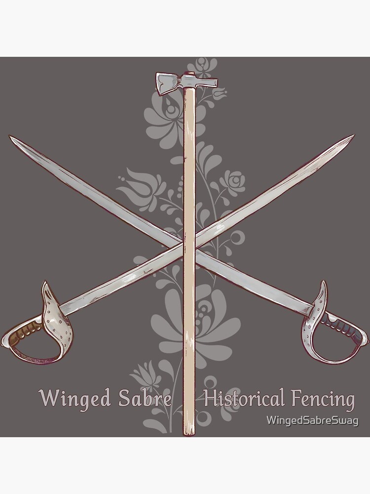 "Winged Sabre Crossed Sabres Logo" Art Print by WingedSabreSwag | Redbubble