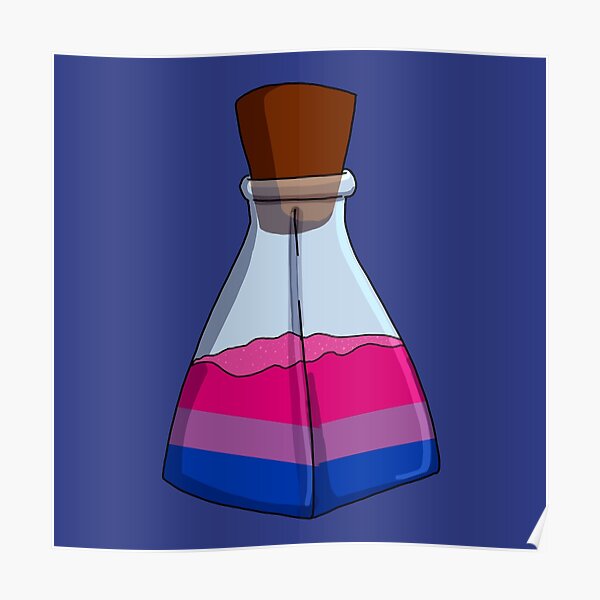 Pride Potions Bisexual Poster For Sale By Tookfluff Redbubble