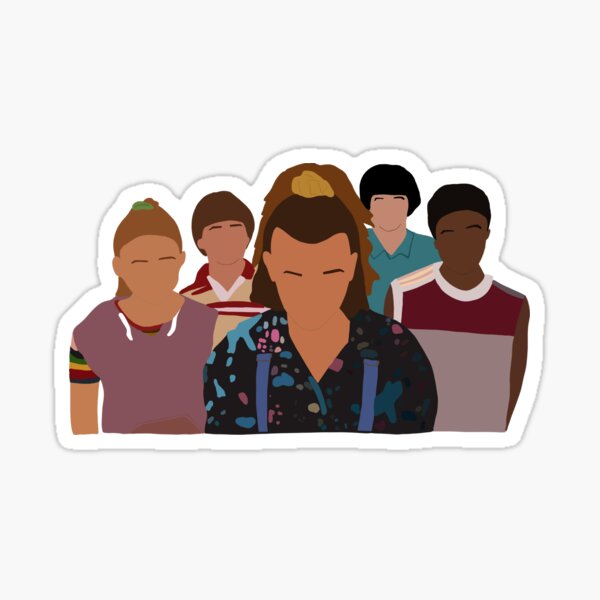 "Stranger Things cast" Sticker for Sale by ArtbyAnkitha | Redbubble