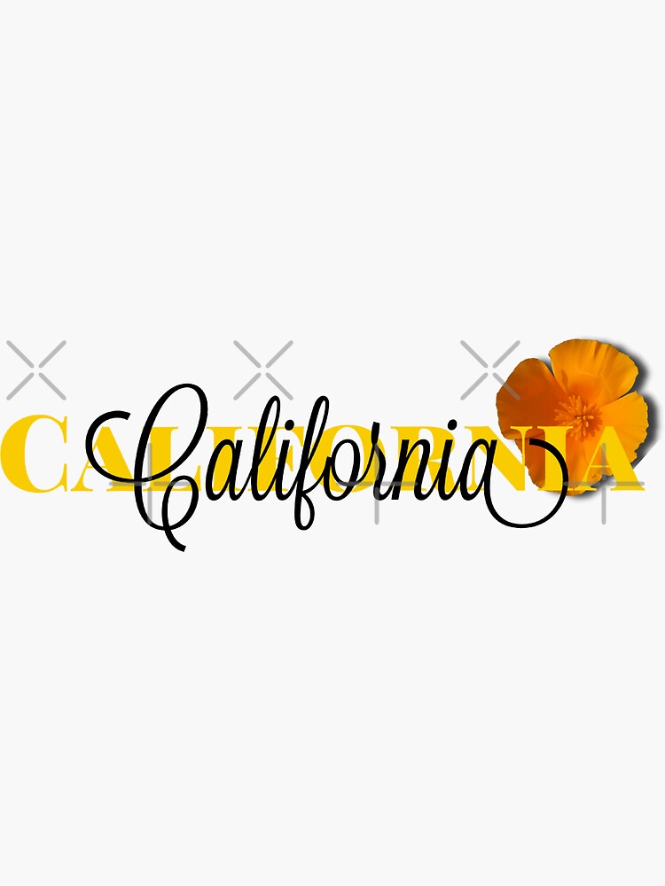 "California state flower design" Sticker by httpsgm | Redbubble