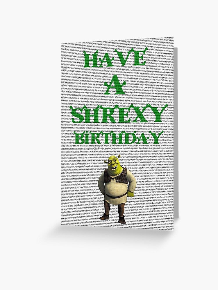 "Funny shrek birthday card " Greeting Card for Sale by -loren- | Redbubble