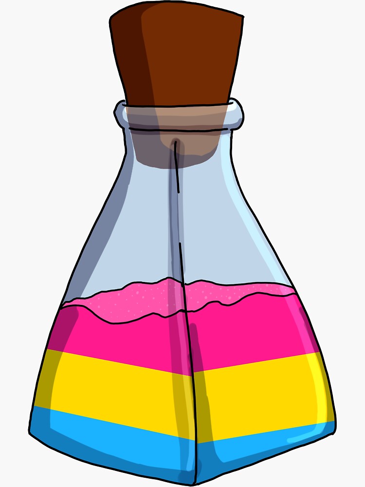 Pride Potions Pansexual Sticker By Tookfluff Redbubble
