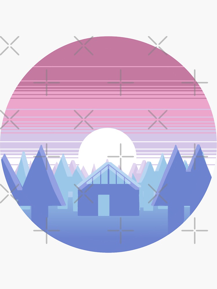 "Subtle Pride Cabin In Woods Bigender" Sticker for Sale by h0ll0w ...