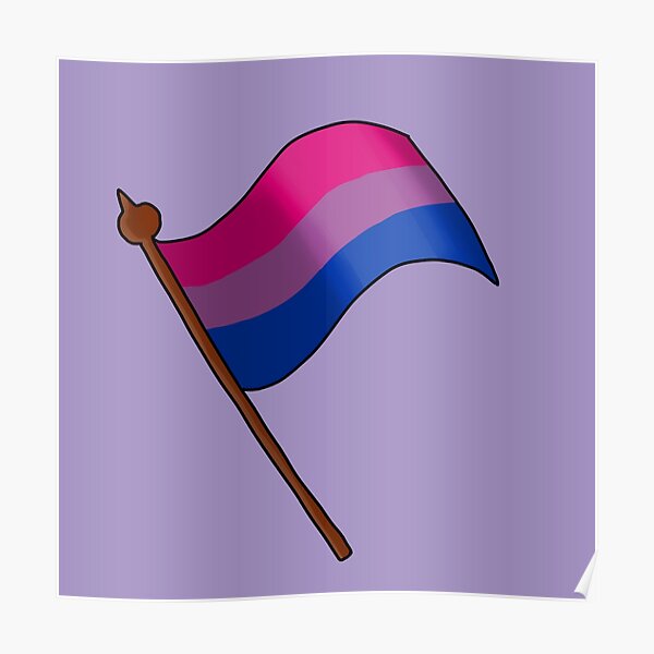 Pride Flag Bisexual Poster For Sale By Tookfluff Redbubble