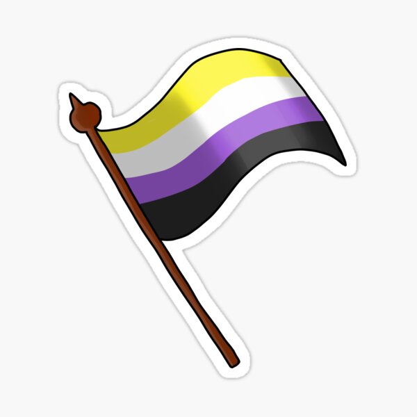 "Pride Flag - Non Binary" Sticker by TookFluff | Redbubble