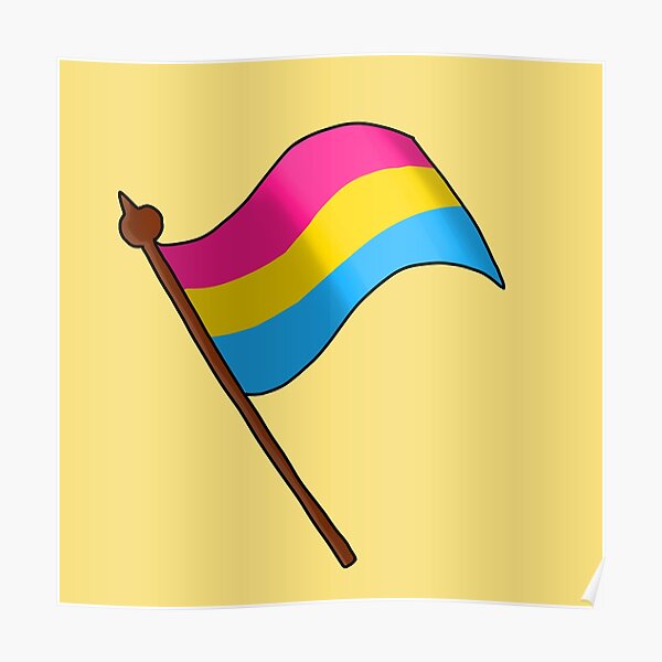 Pride Flag Pansexual Poster For Sale By Tookfluff Redbubble
