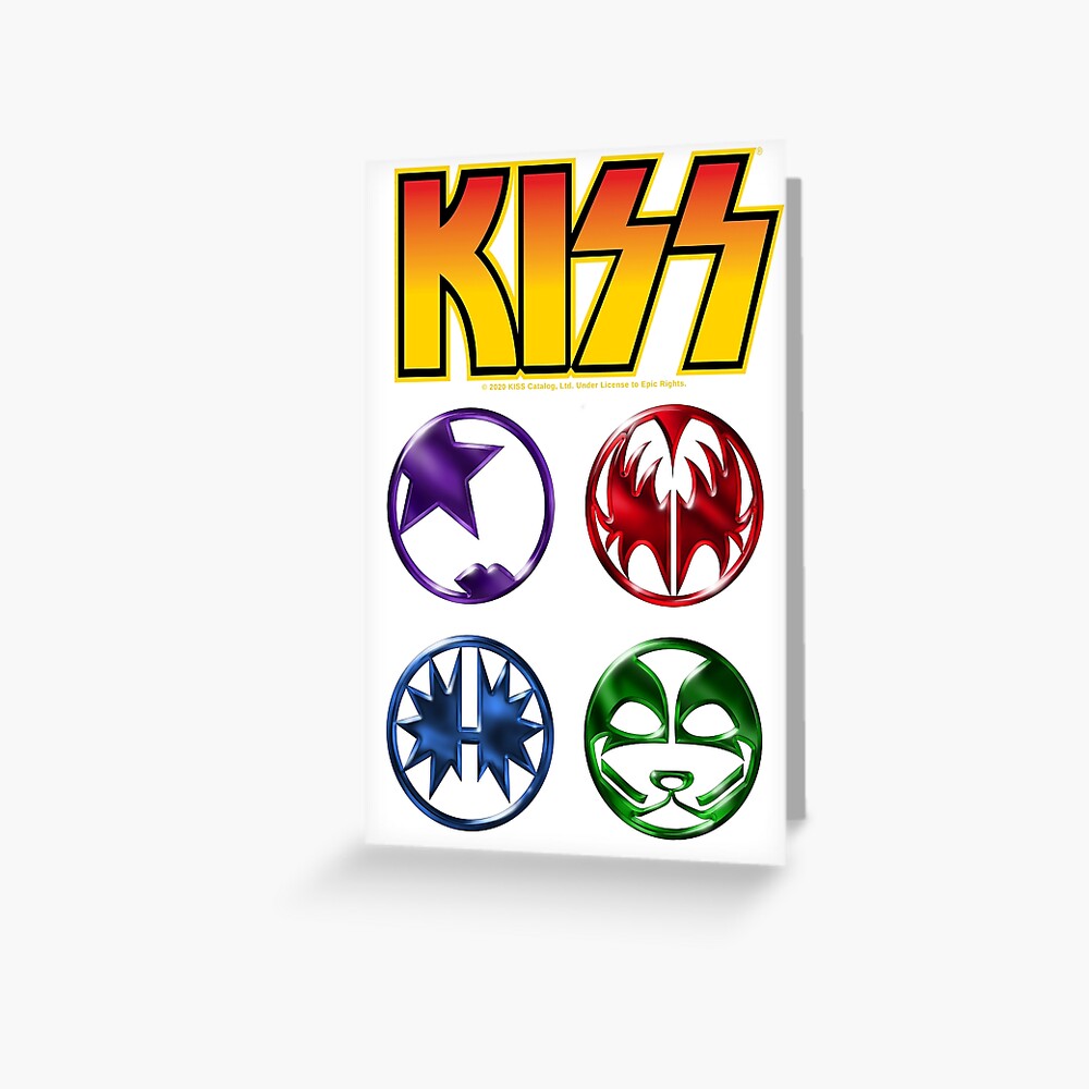 "KISS Logo Starman Spaceman Demon Catman V3" Greeting Card by SK22ART ...