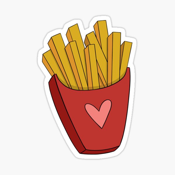 "French Fries" Sticker for Sale by xkralovetz | Redbubble