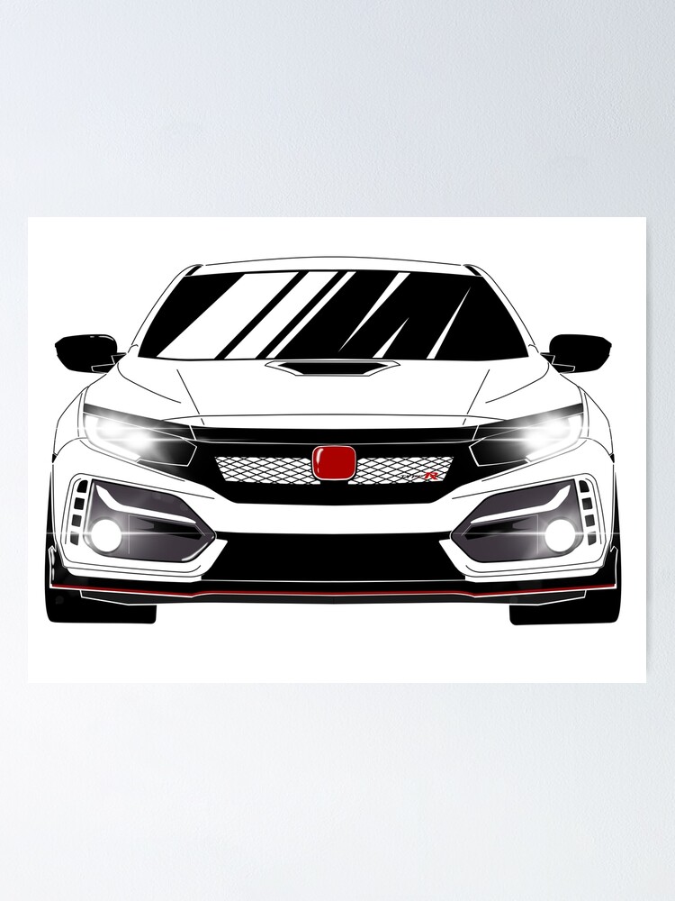 "Civic type r 2020" Poster by dgallego | Redbubble