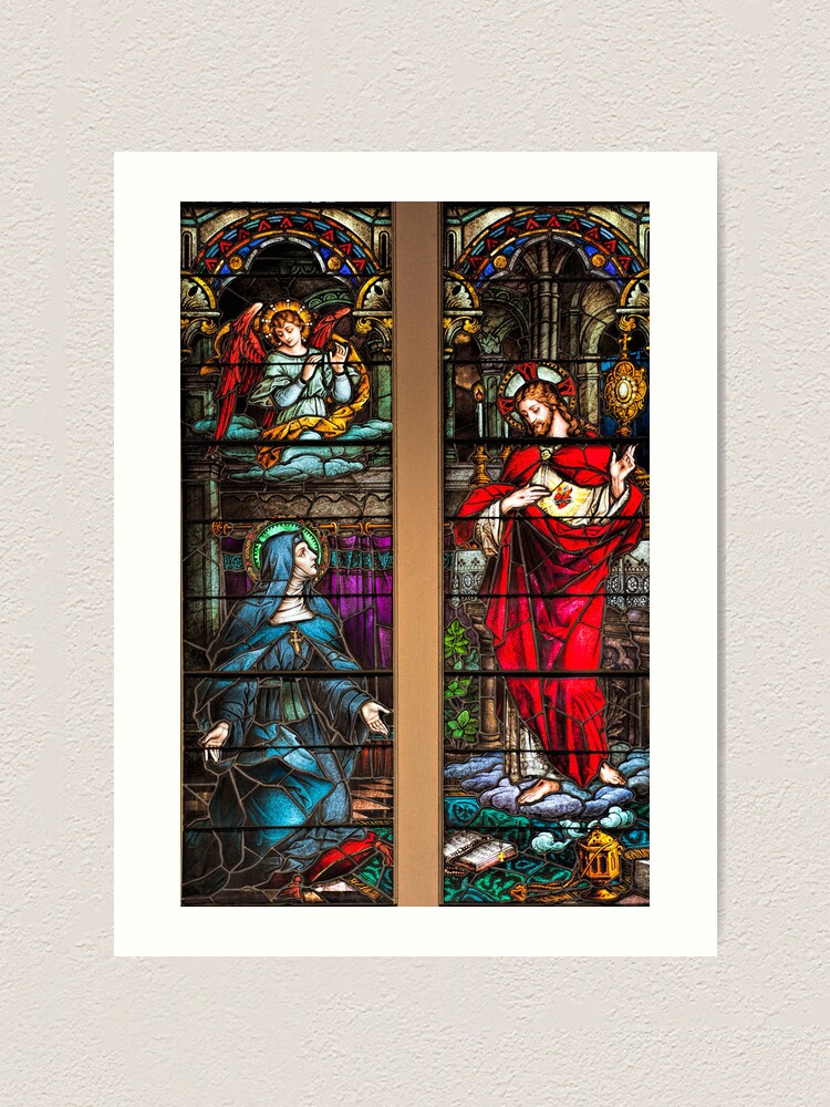 "St. Margaret Mary Alacoque and Sacred Heart of Jesus" Art Print by ...
