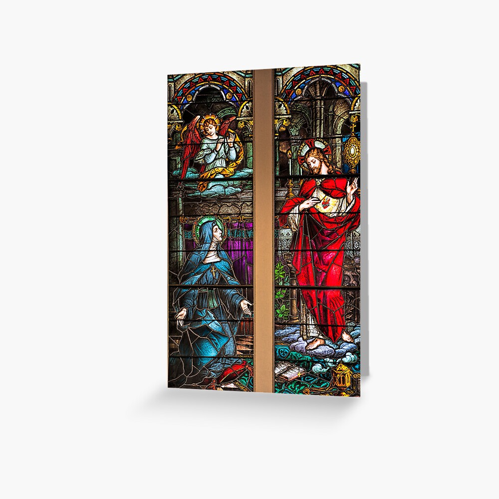 "St. Margaret Mary Alacoque and Sacred Heart of Jesus" Poster for Sale ...