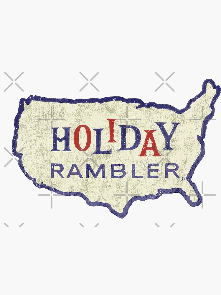 "Holiday Rambler - vintage camper series" Sticker for Sale by ...