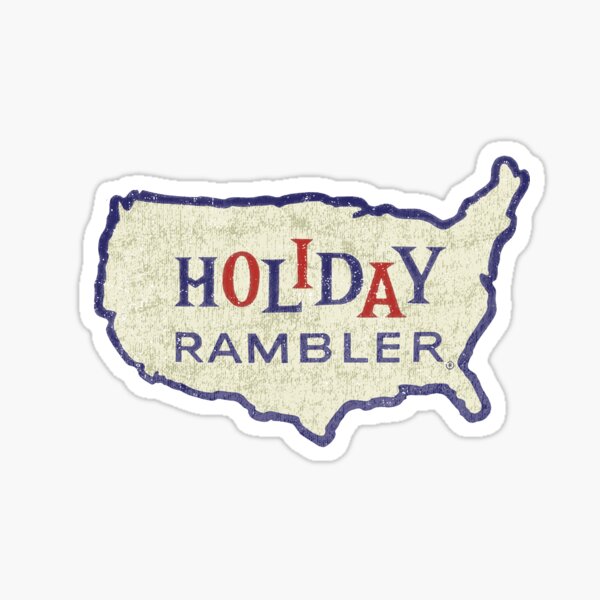 "Holiday Rambler - vintage camper series" Sticker for Sale by ...