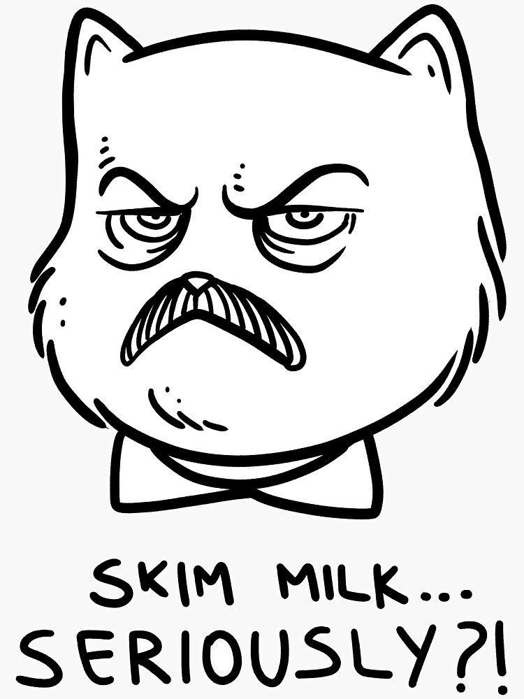 "Skim Milk" Sticker by brielreis | Redbubble