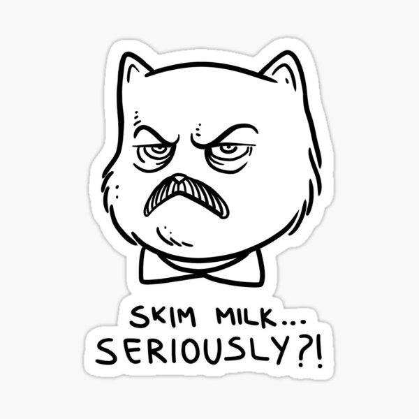 "Skim Milk" Sticker by brielreis | Redbubble