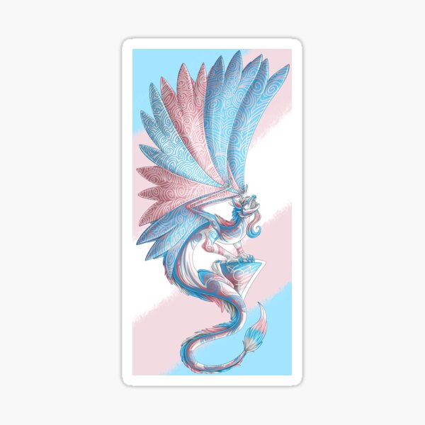 "Transgender Pride Dragon" Sticker for Sale by Markaleb | Redbubble