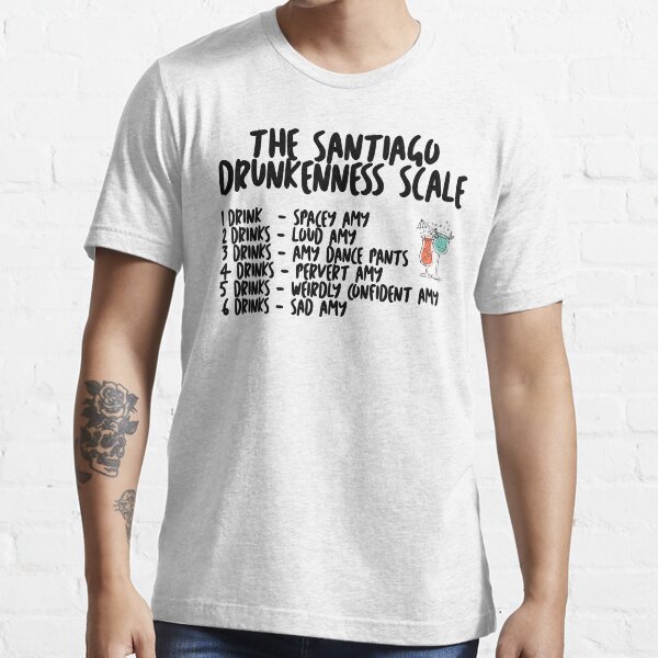 "Amy Santiago Drunkenness Scale" T-shirt by domiellis | Redbubble