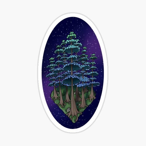 "Fantasy Tree No.2" Sticker by SelaRoseArt | Redbubble