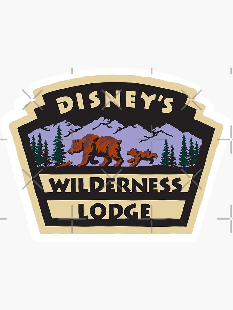 "Wilderness Lodge " Sticker for Sale by lolnic0le | Redbubble