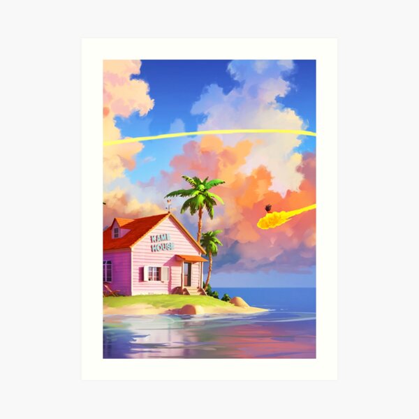 "Master Roshi Kame House - Dragon Ball - Artwork" Art Print by ...