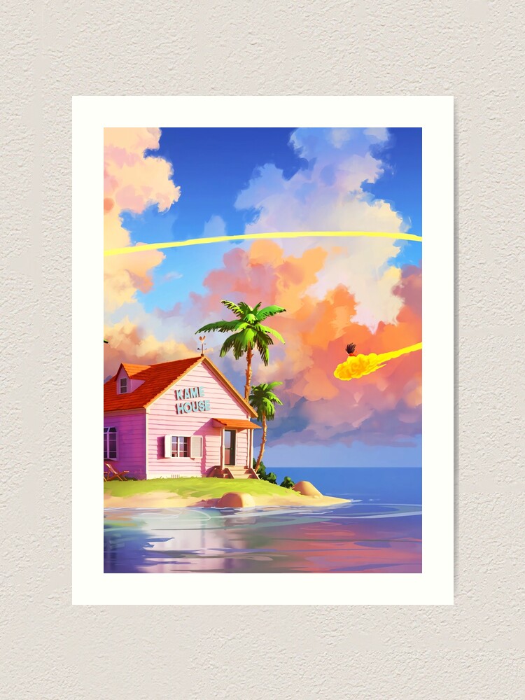 "Master Roshi Kame House - Dragon Ball - Artwork" Art Print by ...