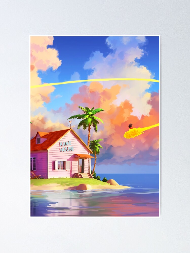 Poster « Master Roshi Kame House - Dragon Ball - Oeuvre d'art », par ...
