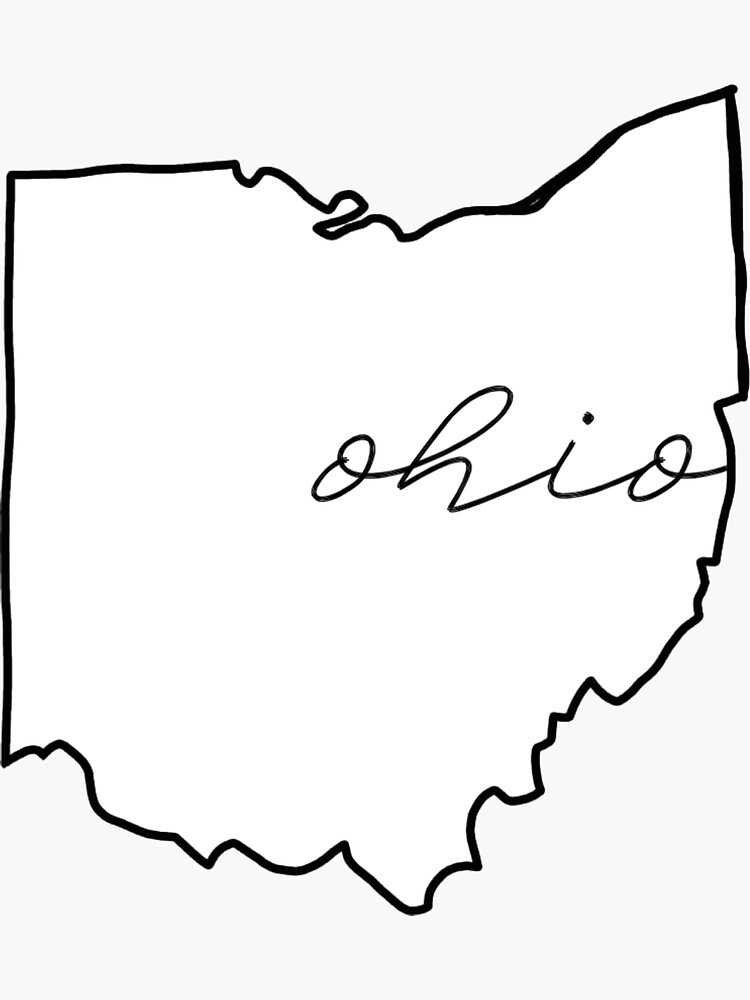 "cute ohio desing with white fill" Sticker by marissaokeefe | Redbubble