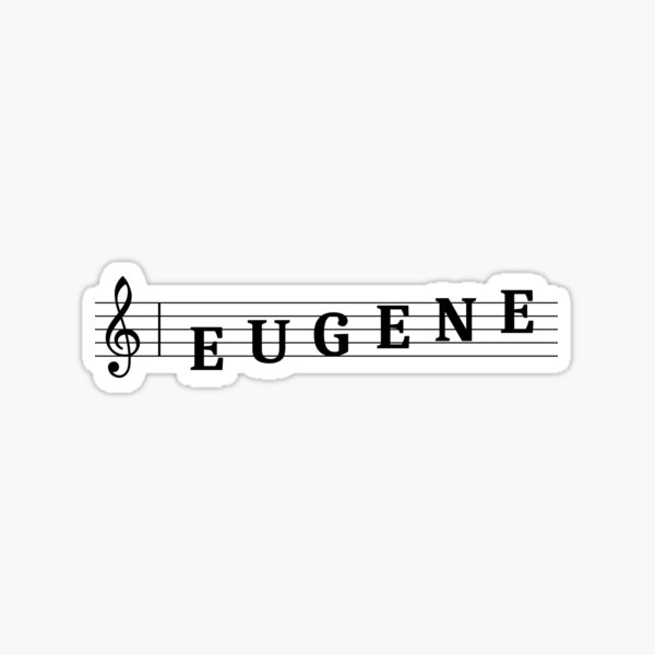 "Name Eugene" Sticker for Sale by gulden | Redbubble
