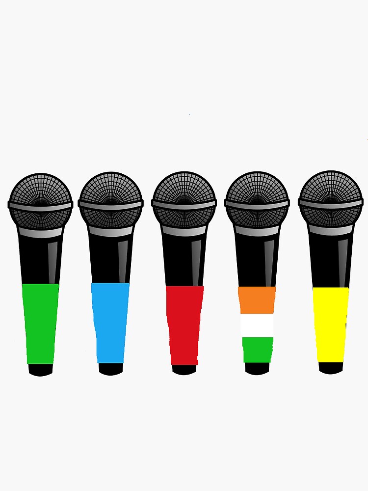 "One Direction Microphones" Sticker by meghanbadgerr | Redbubble